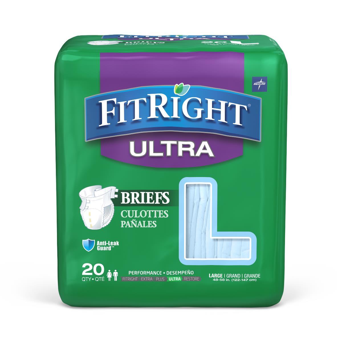 FitRight Ultra Incontinence Briefs Pack of 20pc (Medium ...