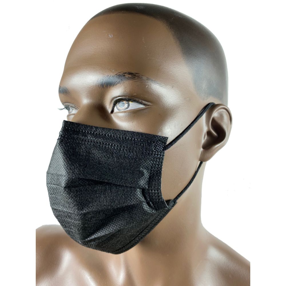 Black 3 Ply Masks - Boxes of 50 – jjhealthcareproducts